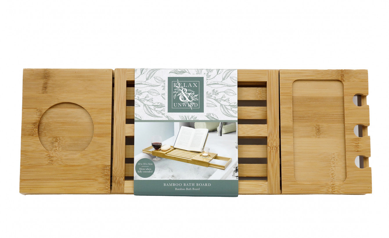Natural Bamboo Adjustable Bath Board - Luxury Spa Tray – LIVE LAUGH ...