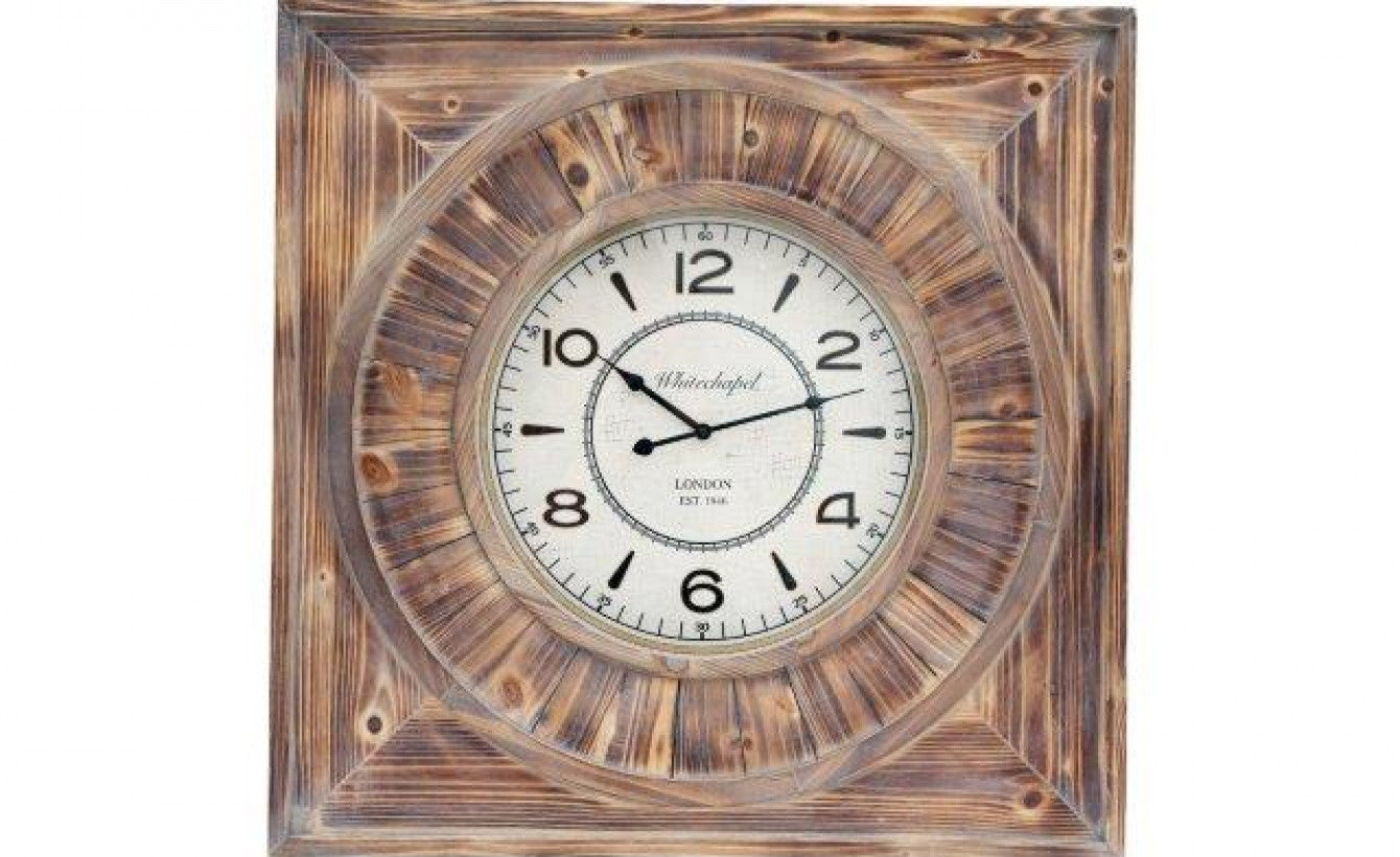 Rustic Wooden Square Wall Clock – LIVE LAUGH LOVE LIMITED