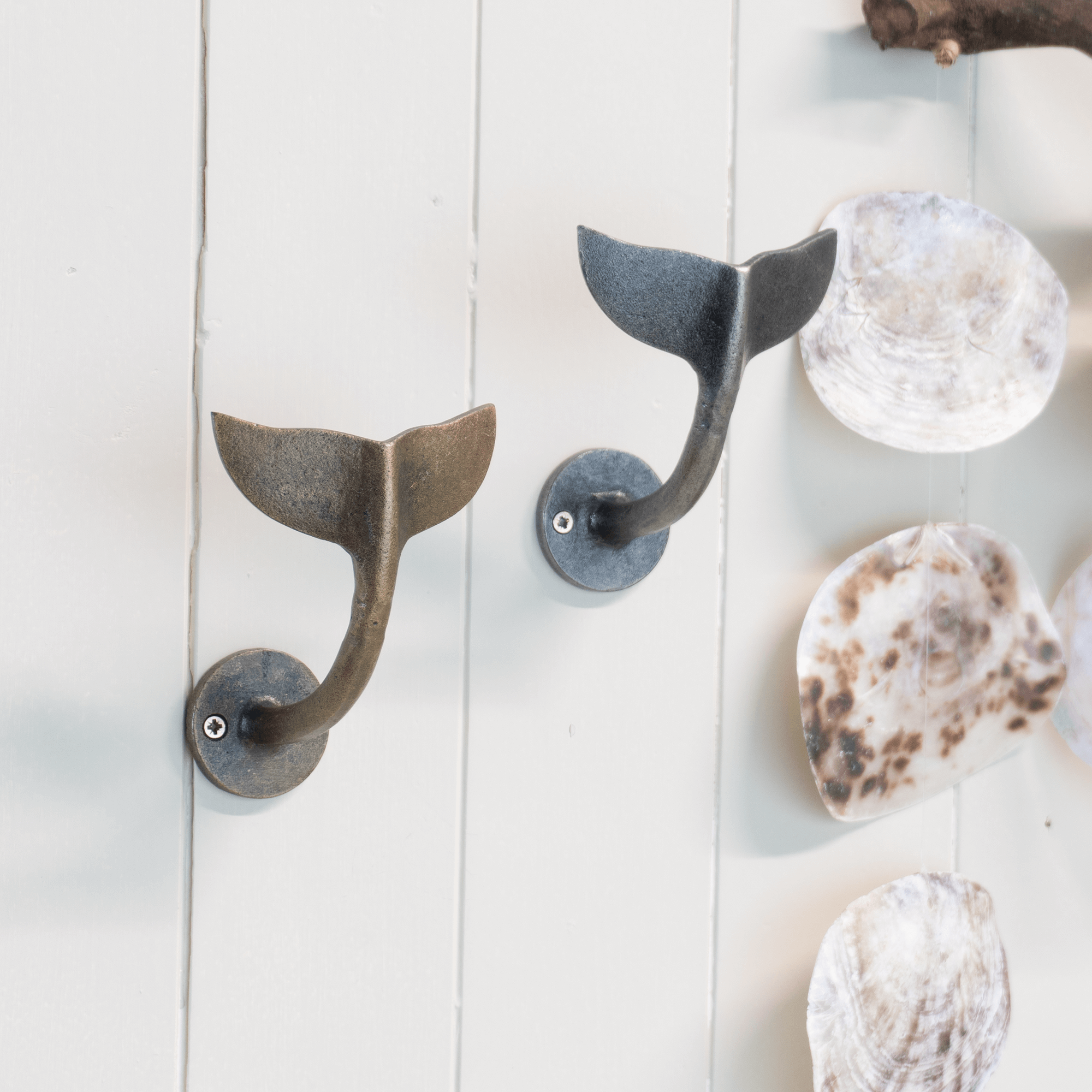 Metal Whale Tail Wall Hooks - Nautical Charm – LIVE LAUGH LOVE LIMITED