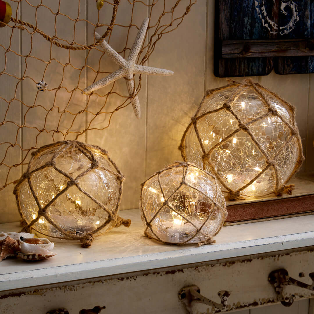 LED Nautical Glass Buoy Light | Coastal Decor – LIVE LAUGH LOVE LIMITED
