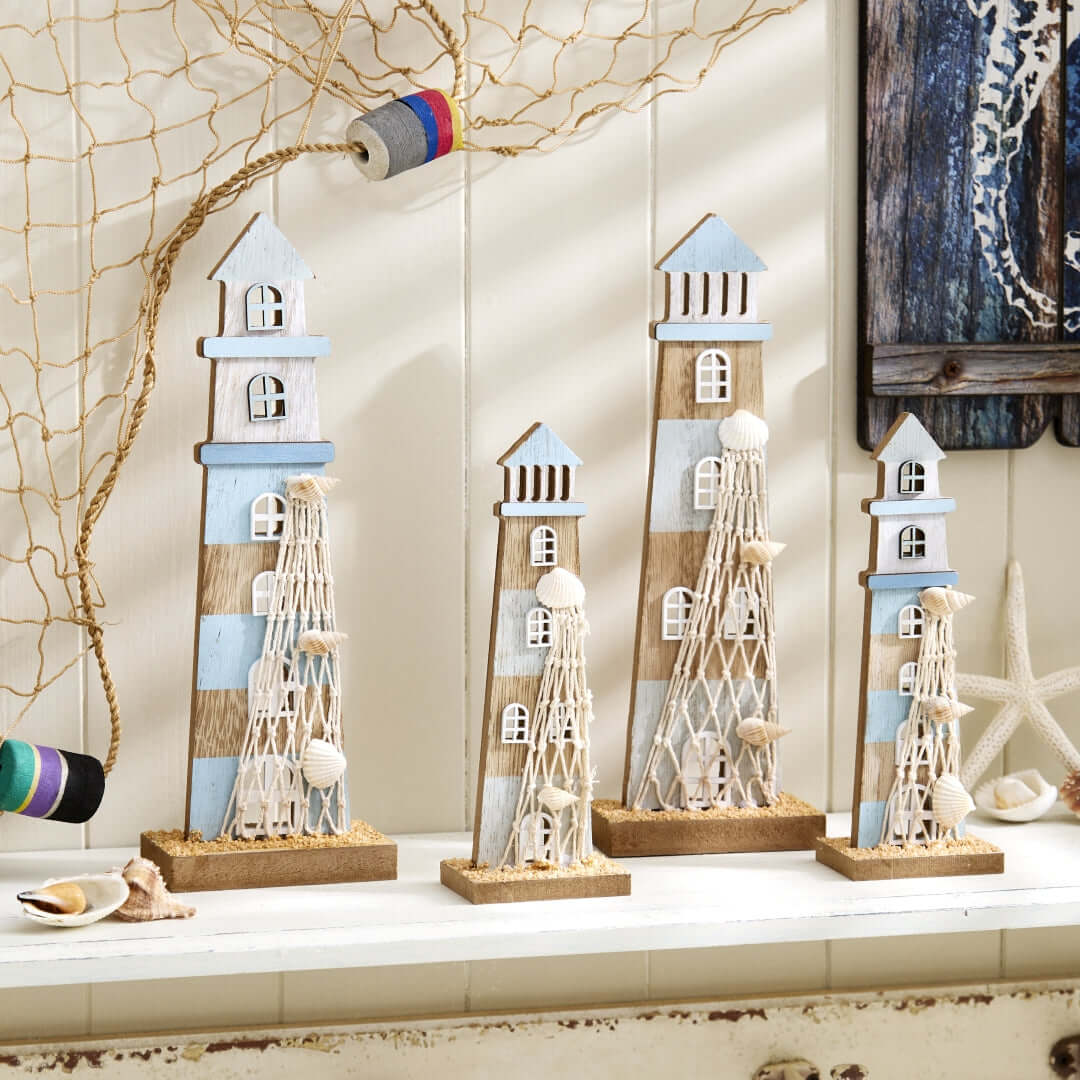 Nautical Lighthouse Decor | Coastal Shelf Accent – LIVE LAUGH LOVE LIMITED