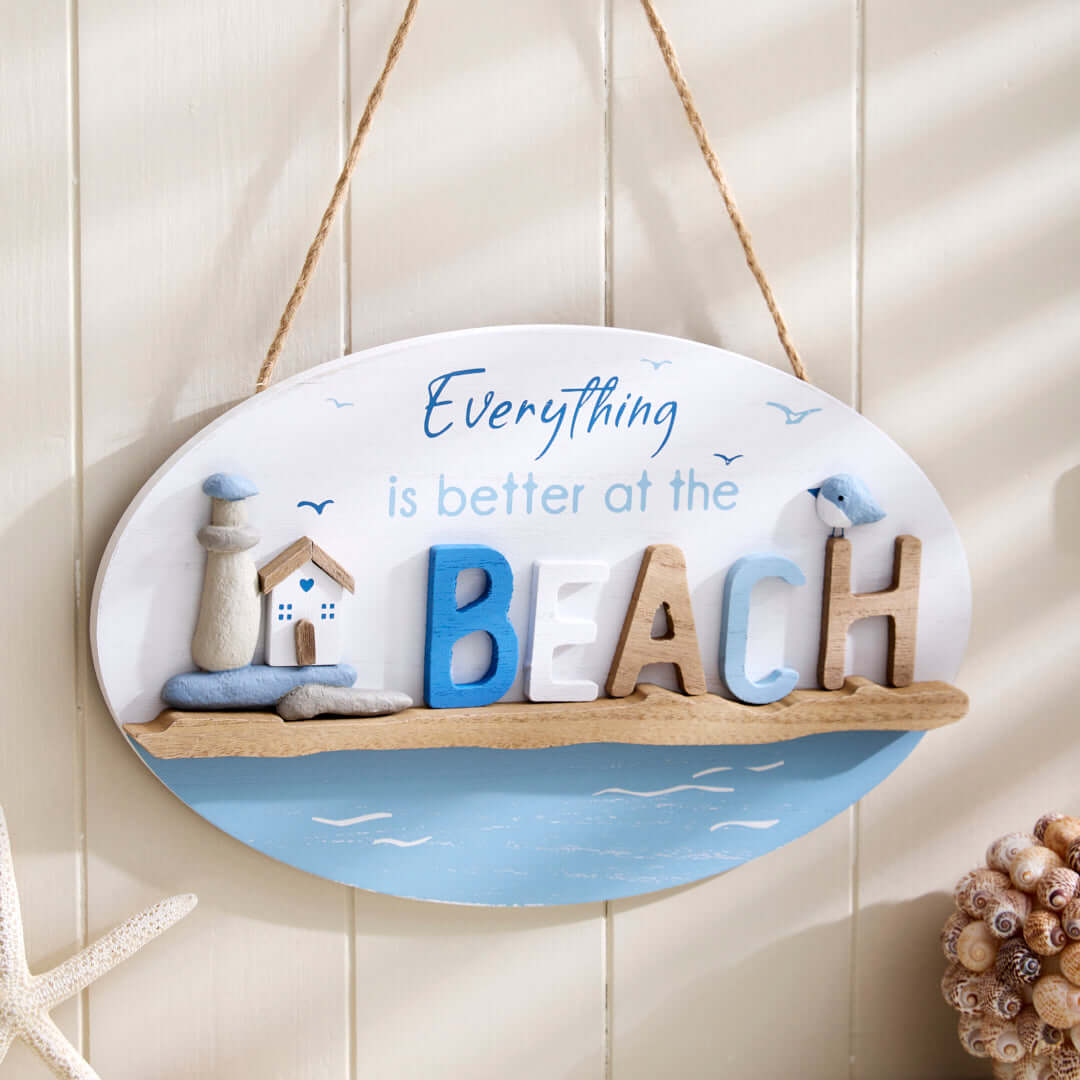 Beach Life Nautical Wall Plaque | Coastal Decor – LIVE LAUGH LOVE LIMITED