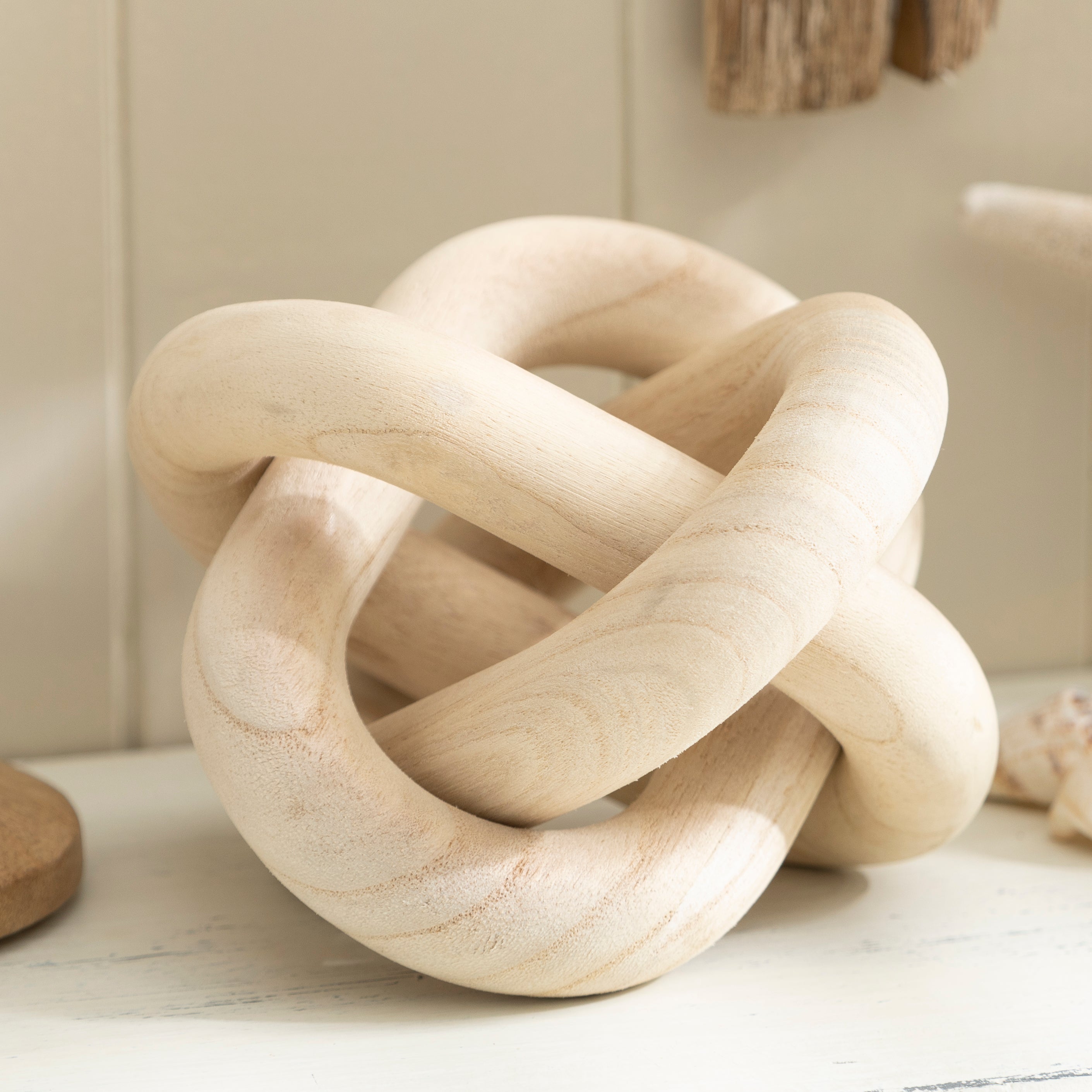 Wooden Knot Ball - Elegant Decorative Accent – LIVE LAUGH LOVE LIMITED