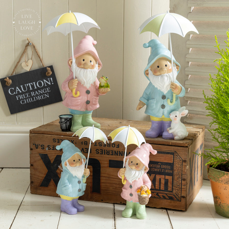 Whimsical Gnome Rainy Day Figurines Set – LIVE LAUGH LOVE LIMITED