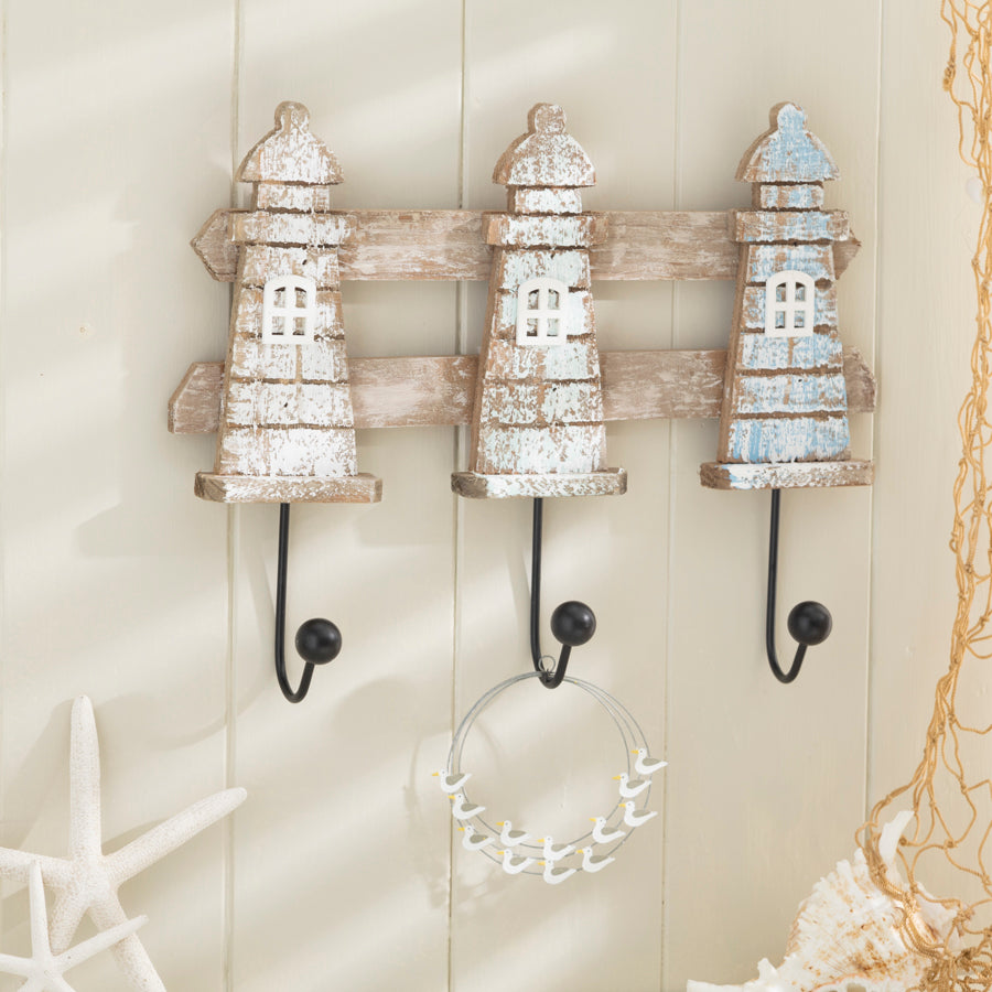 Nautical Lighthouse Wall Hooks - Coastal Charm – LIVE LAUGH LOVE LIMITED