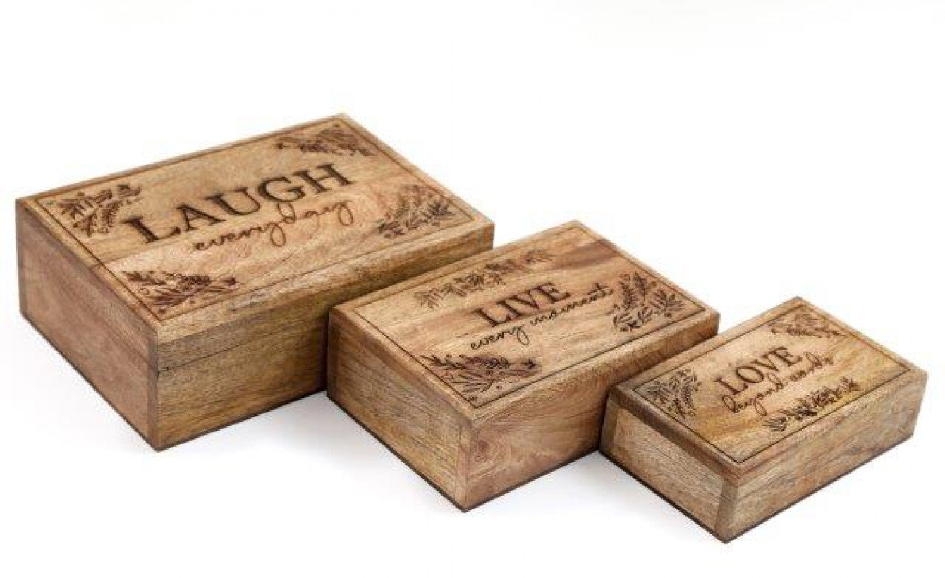 Rustic Wooden Recipe Boxes