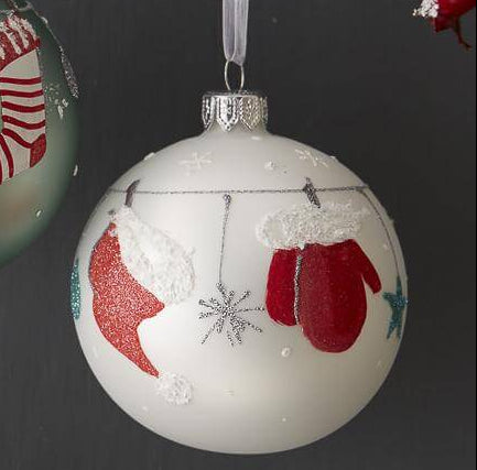 Glass Festive Bauble - White – LIVE LAUGH LOVE LIMITED