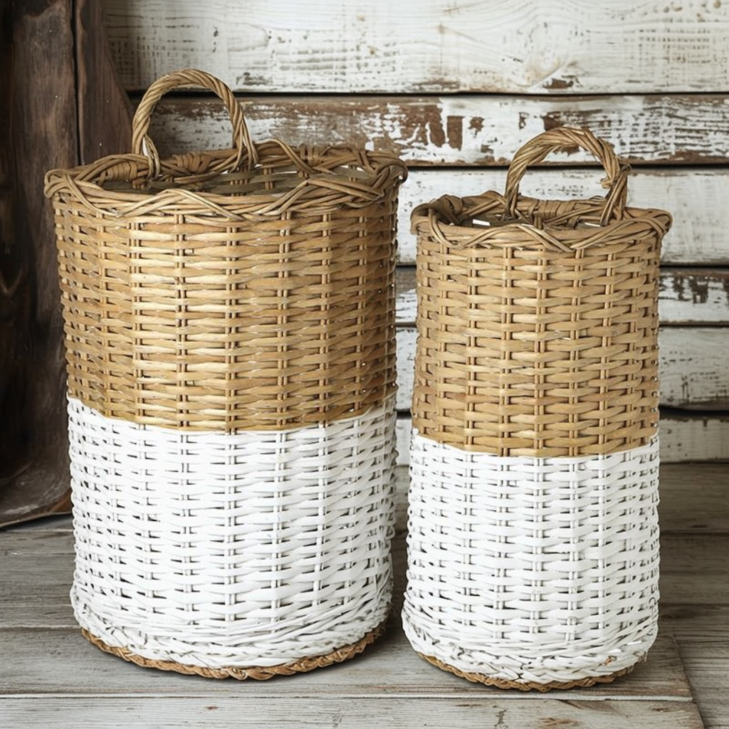 Pair Of Wicker Baskets | Live Laugh Love – LIVE LAUGH LOVE LIMITED