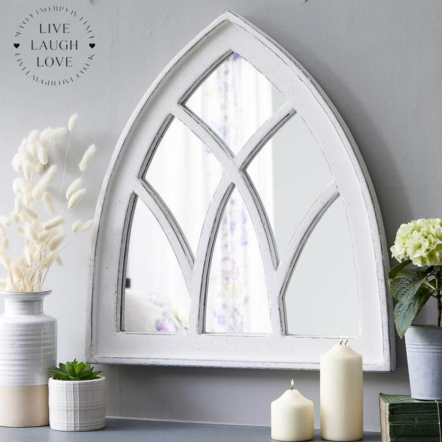 Rustic Painted Wooden Arch Mirror – LIVE LAUGH LOVE LIMITED